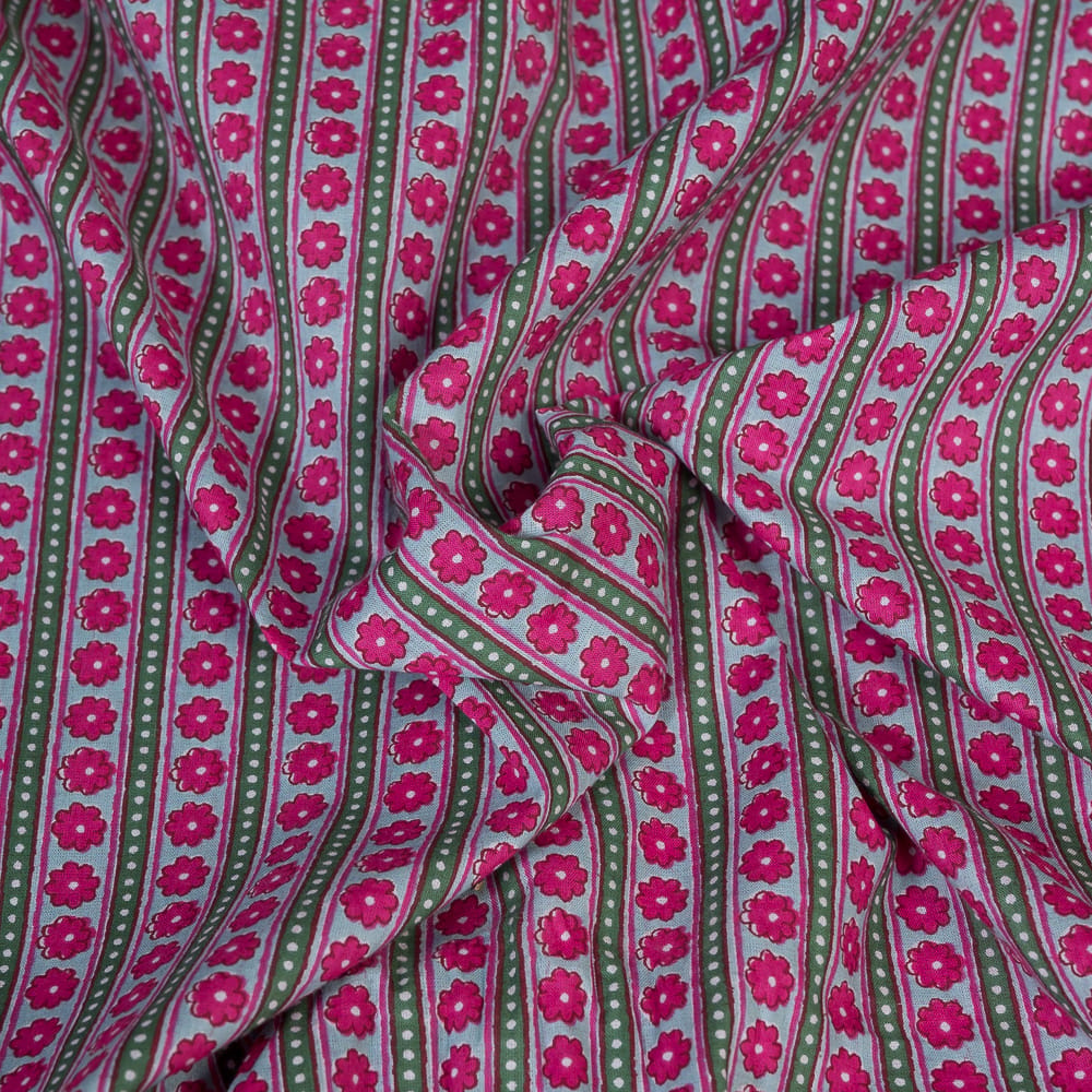 Grey Color Cotton Print