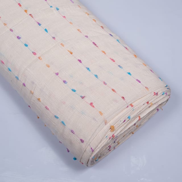 Multi Color Cotton Blend Dobby