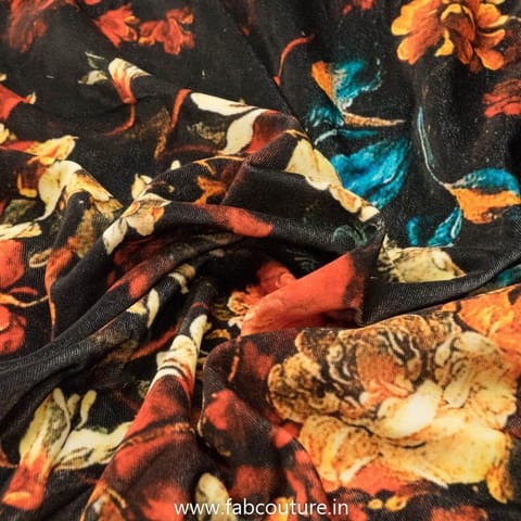 Multi color Velvet Digital Print