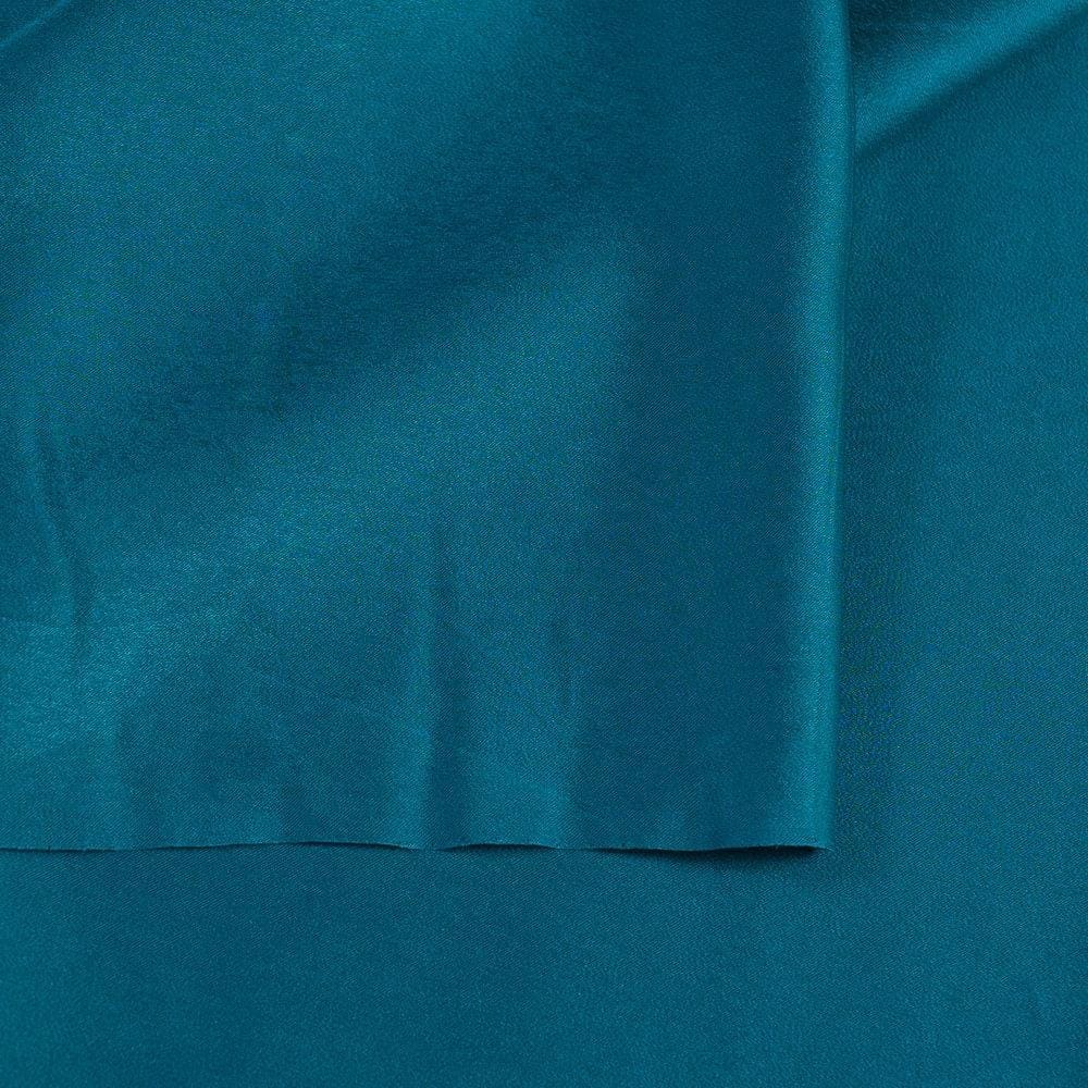 Teal Blue Color Milano Satin fabric