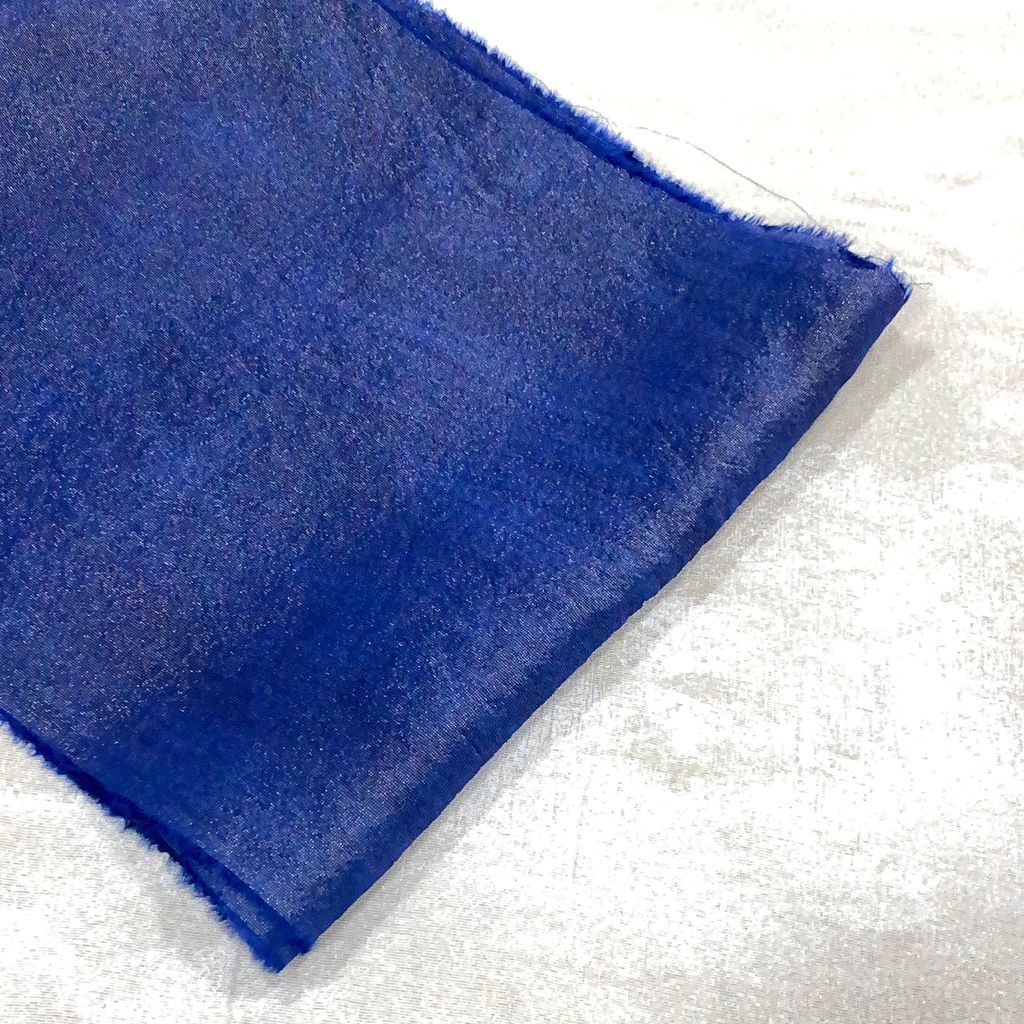 Royal Blue color upada Tissue Fabric