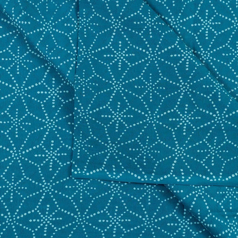 Firozi Color Cotton Jacquard Print