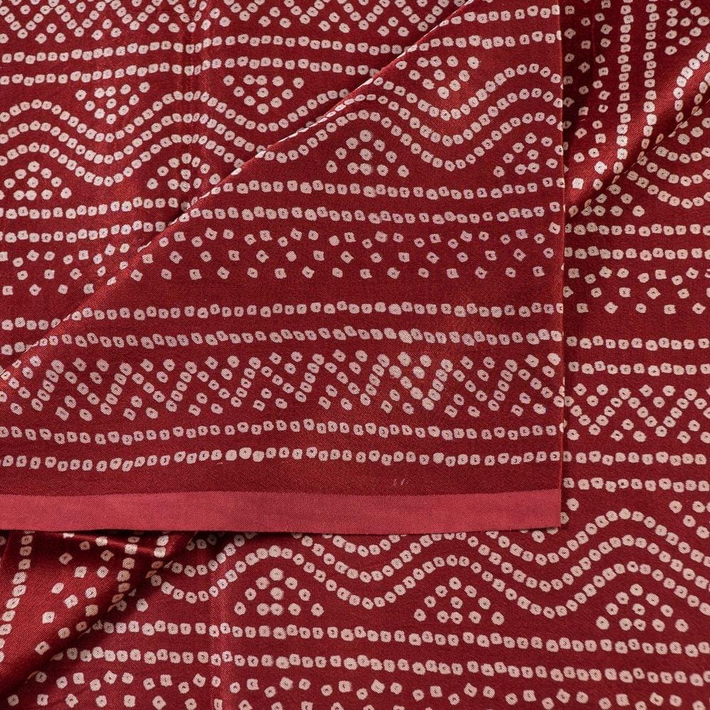 Maroon Color Mashru Silk Ajrakh Print