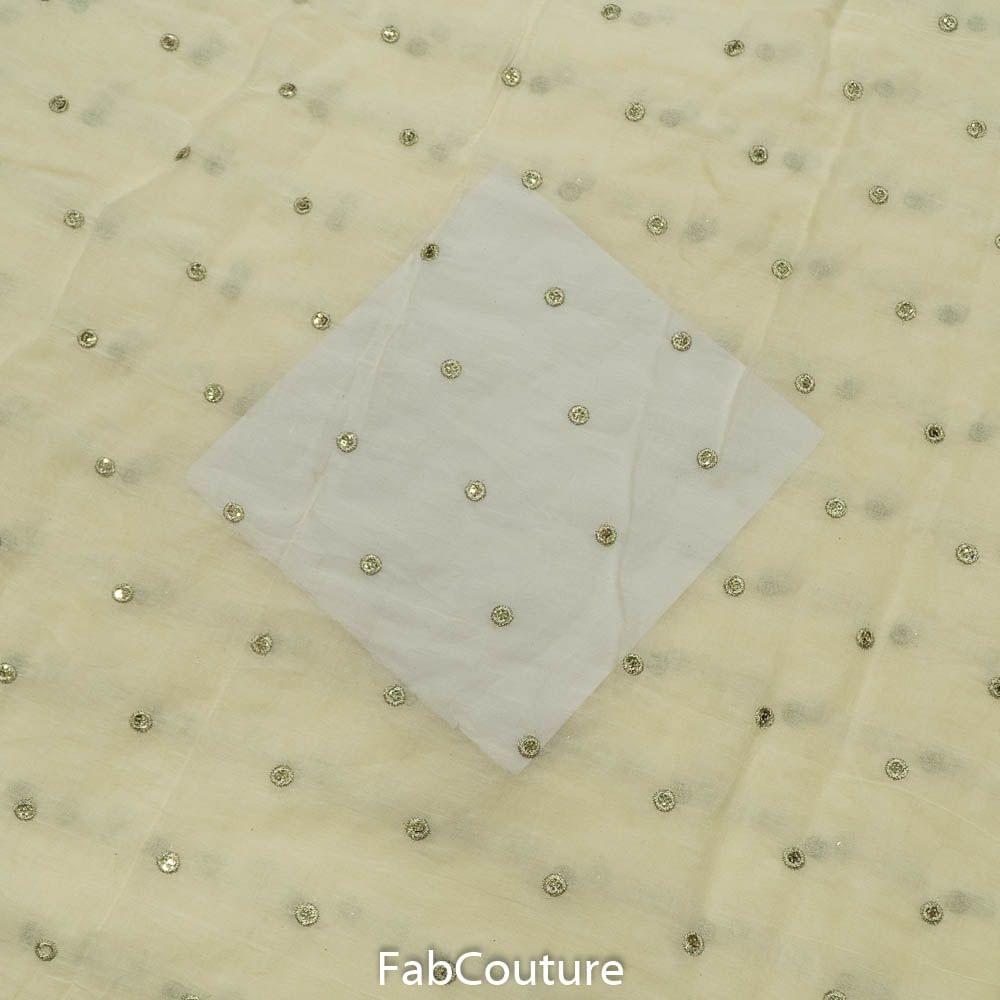 White Colour Cotton Embroidery