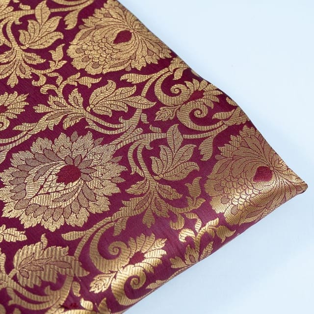Wine Color Brocade fabric
