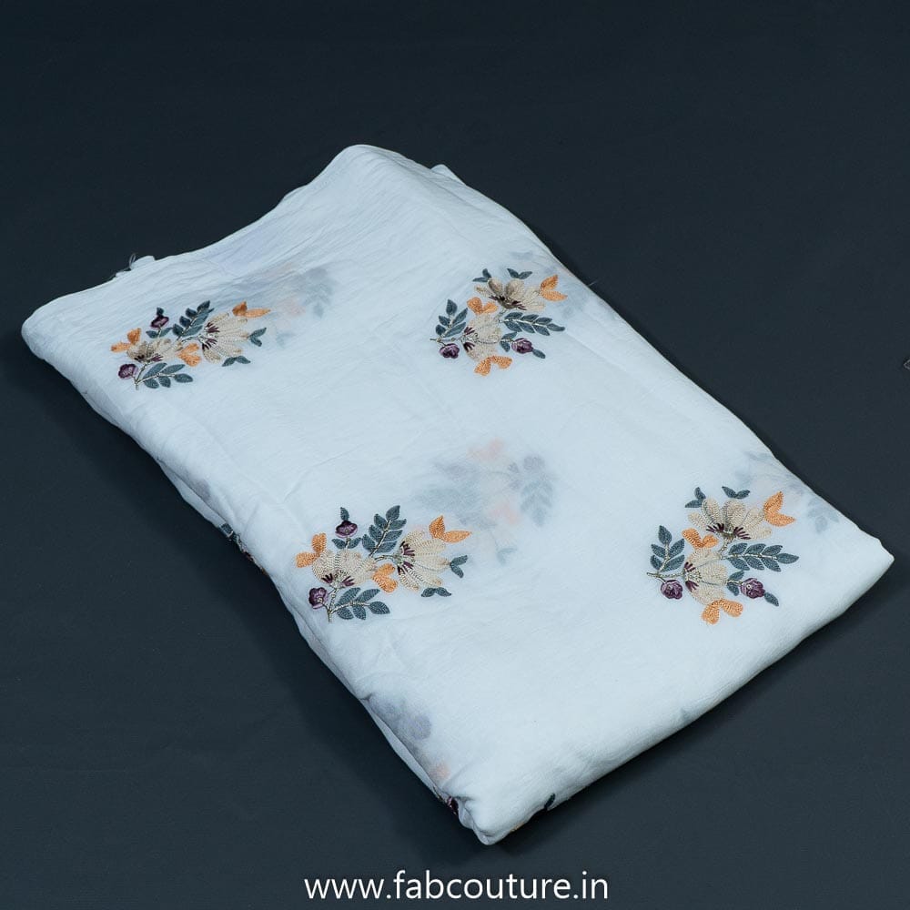 White Dyeable Muslin Embroidery