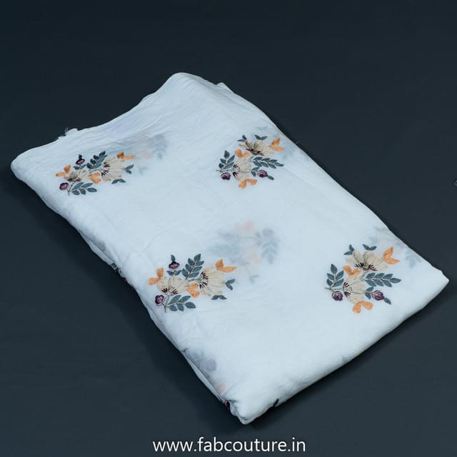 White Dyeable Muslin Embroidery