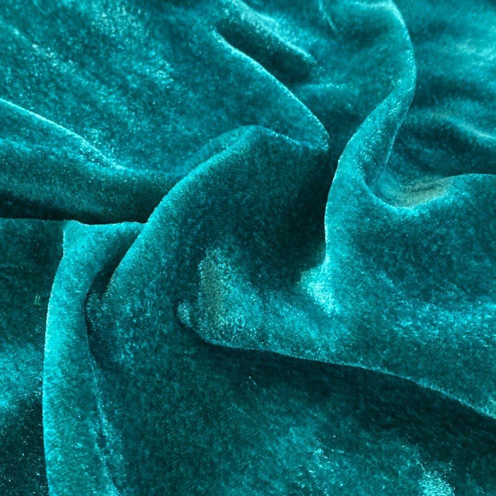 Peacock Color Silk Velvet