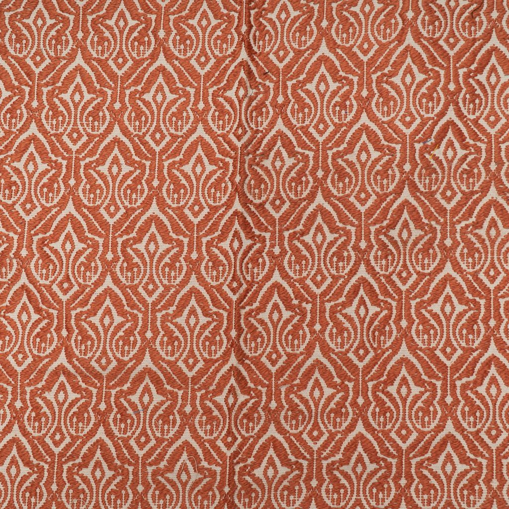 Rust Color Cotton Acrylic Fabric