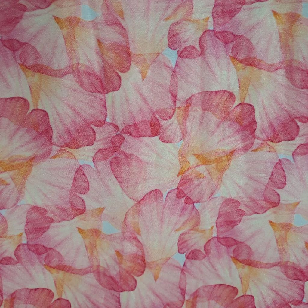 Multi Color Velvet Printed Fabric