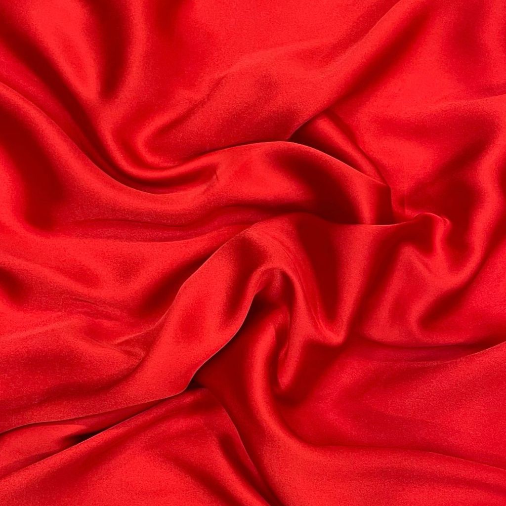 Red Color Armani Satin Fabric (N25)