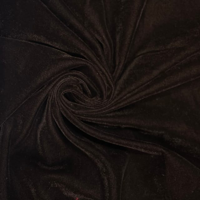 Brown Color Velvet Fabric