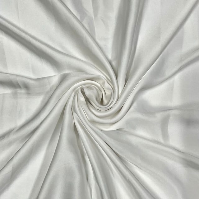 White Color Armani Satin Fabric