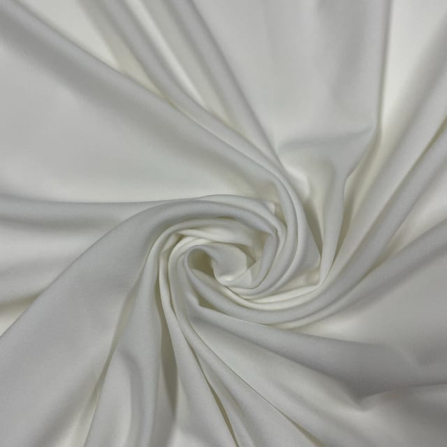 White Color Moss Crepe Fabric