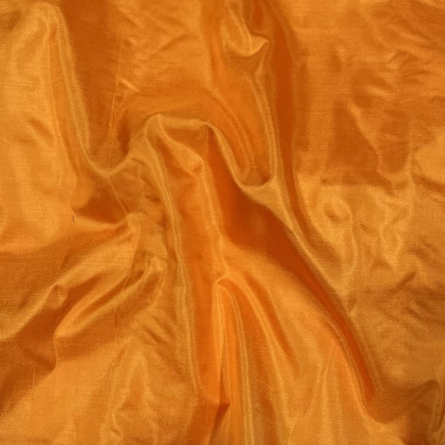 Orange Color Pure Silk Fabric