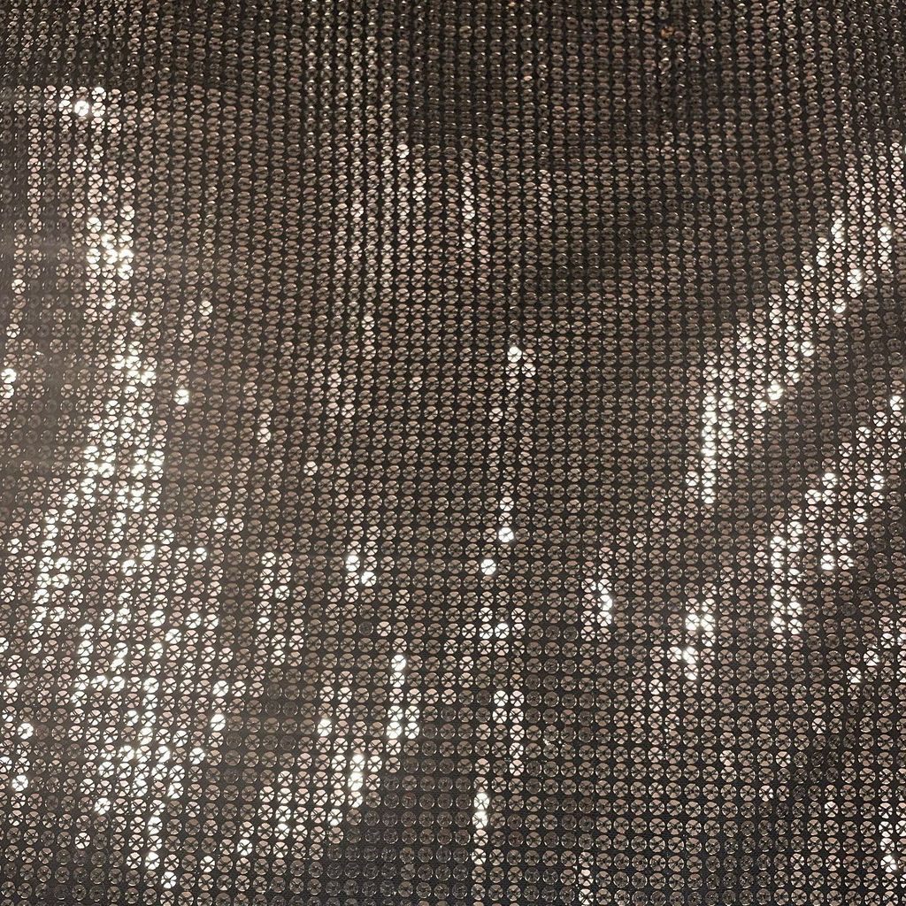 Bronze Color Lycra Sequins Embroidered Fabric