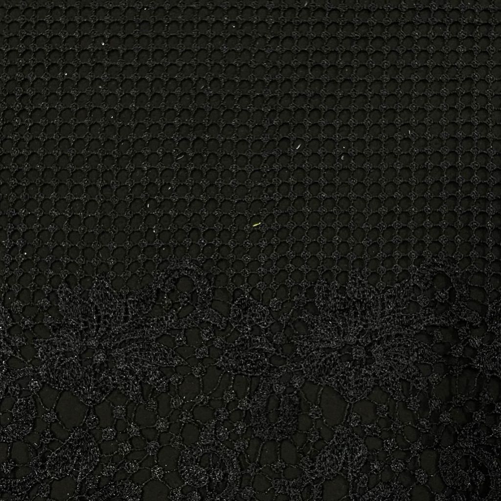 Black Color Net Lace Fabric