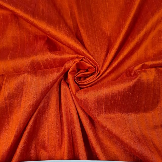 Red Color 100Gm Raw Silk Fabric