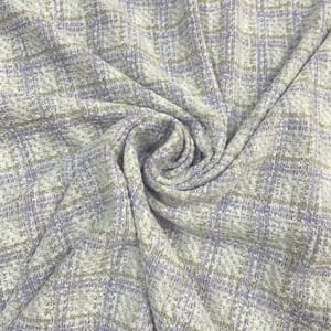 Royal Blue Color Tweed Fabric