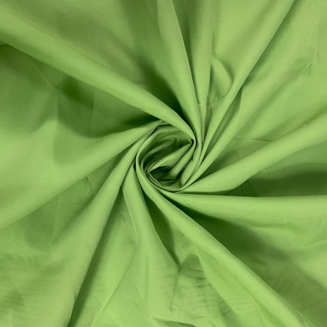 Mantis Green Color Dyed Poly Crepe Fabric