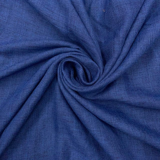 Navy Blue Color Cotton Linen Fabric