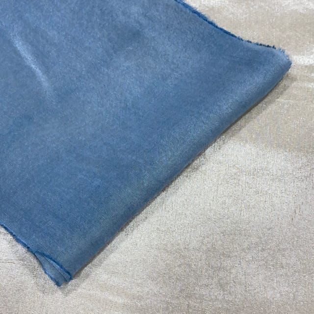 Light Blue color Tissue Silk