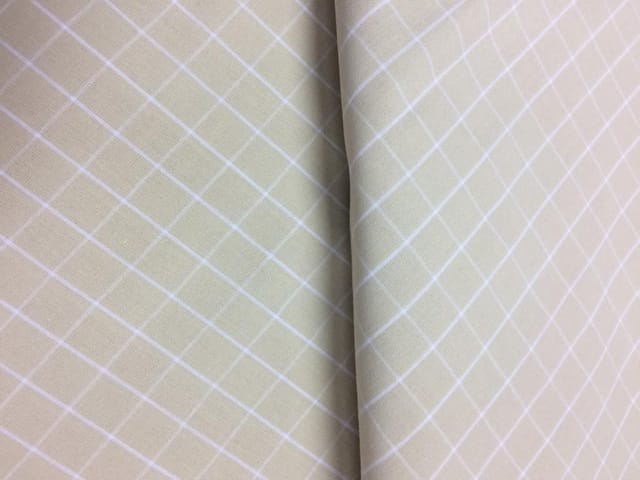 Beige Checks Yarn Dyed Cotton Fabric
