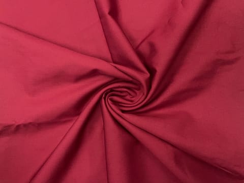 Maroon Color Plain Cotton Poplin Fabric