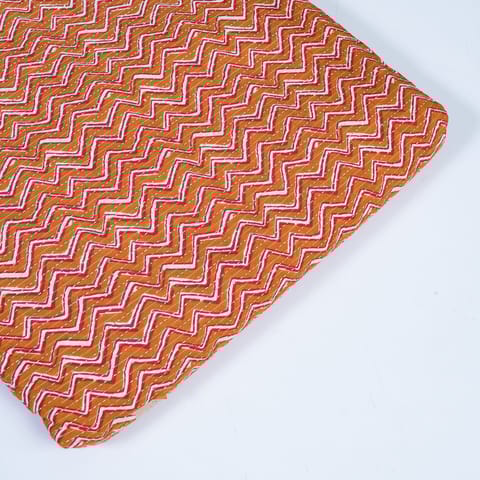 Rust Color Cotton Kantha Print