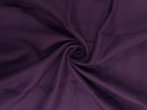 Dark Purple Plain Pure Linen Fabric - 60 Lea