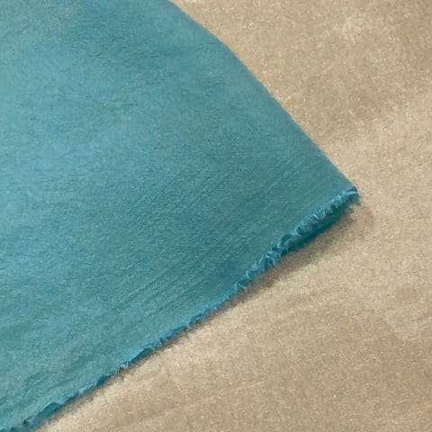 Premium Firozi Colour Tissue Upada Fabric Fabric for Designers | FabCouture