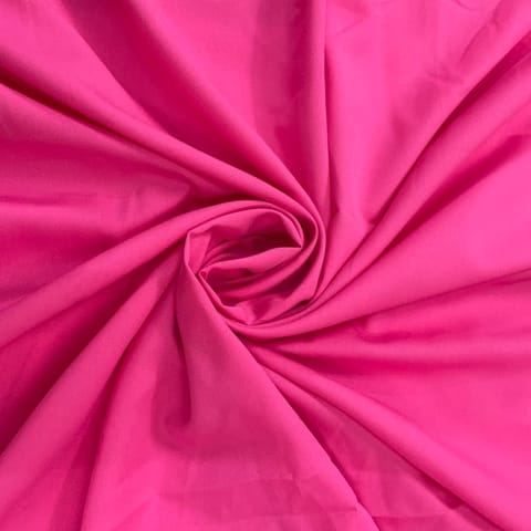Premium Hot Pink Colour Dyed Poly Crepe Fabric (N20) Fabric for ...
